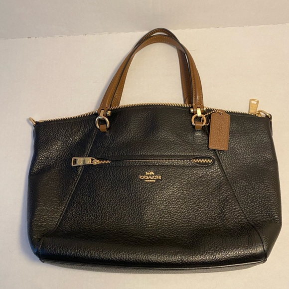 Coach | Bags | Coach Black Leather Satchel Handbag Like New Condition ...